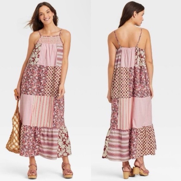 Universal Thread | Dresses | Universal Thread Tiered Patchwork Maxi Dress | Poshmark